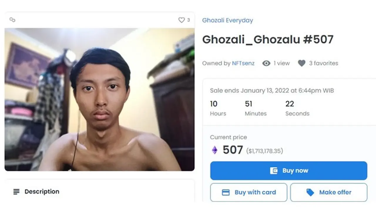 6 Foto Selfie Ghozali Everyday dengan Harga Termahal di NFT, Capai Rp ...