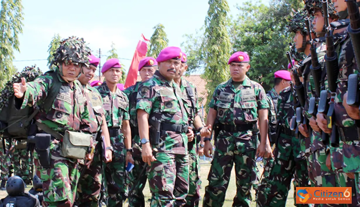 Pasmar-1 Gelar Kesiapan Pasukan Latgab TNI 2012 - Foto Liputan6.com