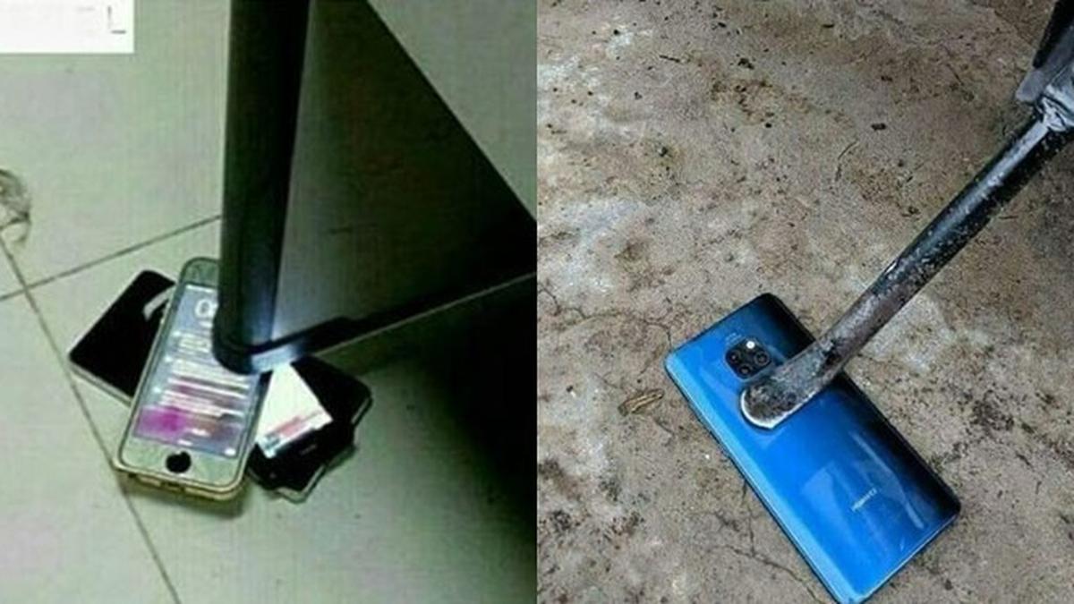 6 Potret Handphone Jadi Alat Pengganjal Ini Bikin Elus Dada