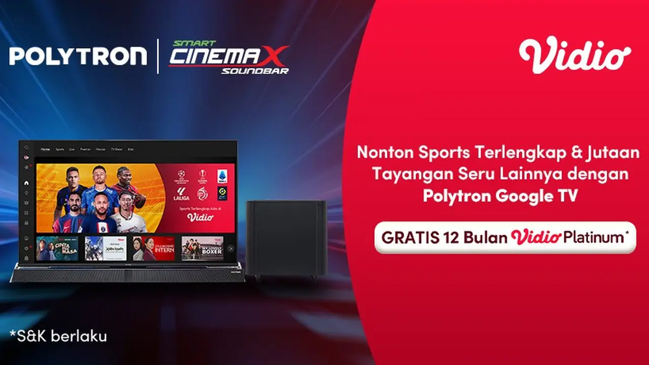 Akses Mudah Vidio Gratis 1 Tahun, Nonton Konten Olahraga dan Original Series Sepuasnya dengan 1 ...