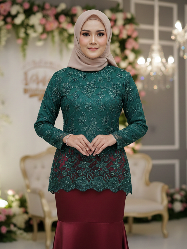 7 Model Gamis Brokat Duyung Terbaru 2026, Cocok untuk Pesta hingga ...