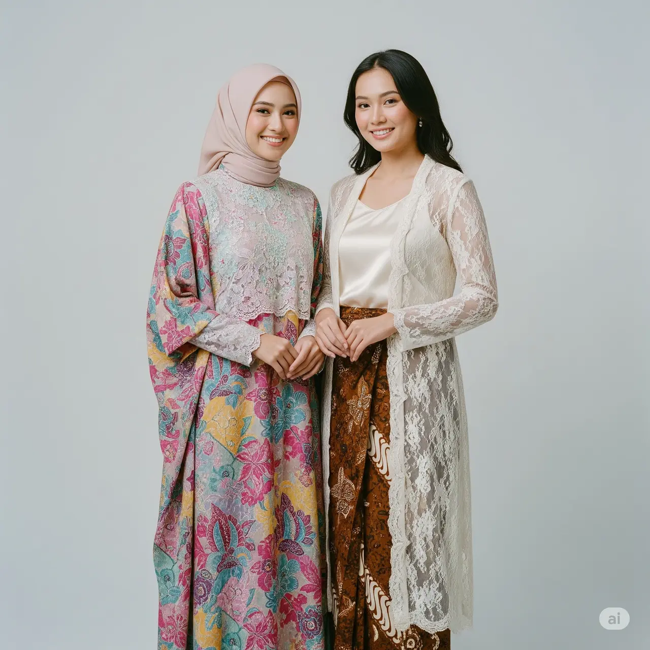 9 Model Baju Pesta Batik Kombinasi Brokat yang Mewah dan Elegan - Hot ...