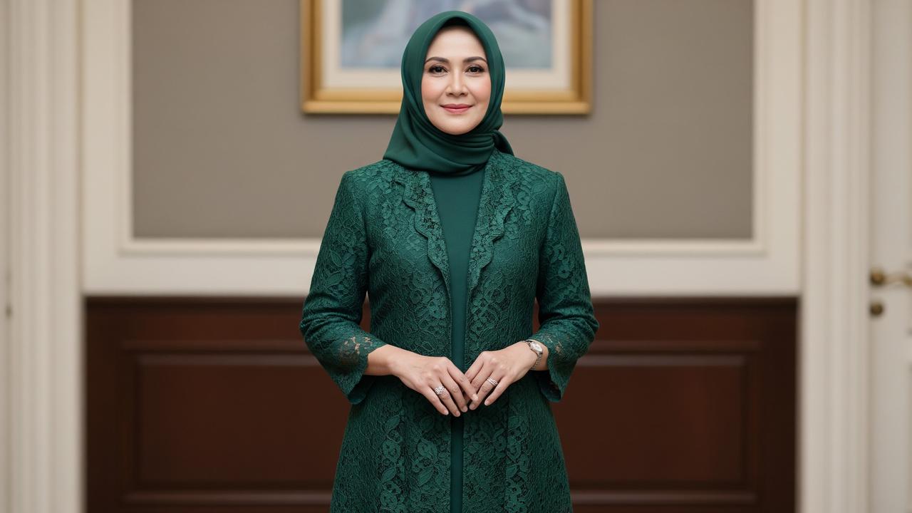 8 Model Gamis Blazer Brokat Mewah tapi Sederhana untuk Wanita 45 Tahun ...