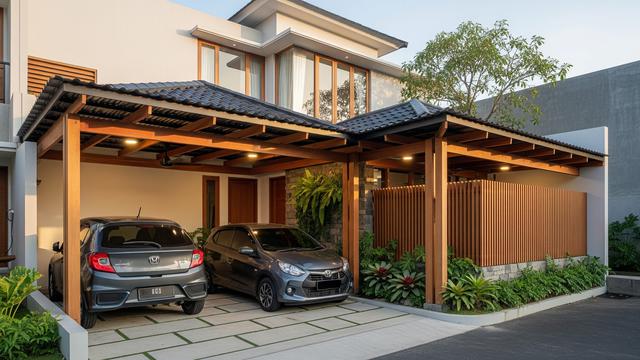 7 Model Carport Mini untuk Mobil Kota, Hemat Ruang tapi Tetap Estetik