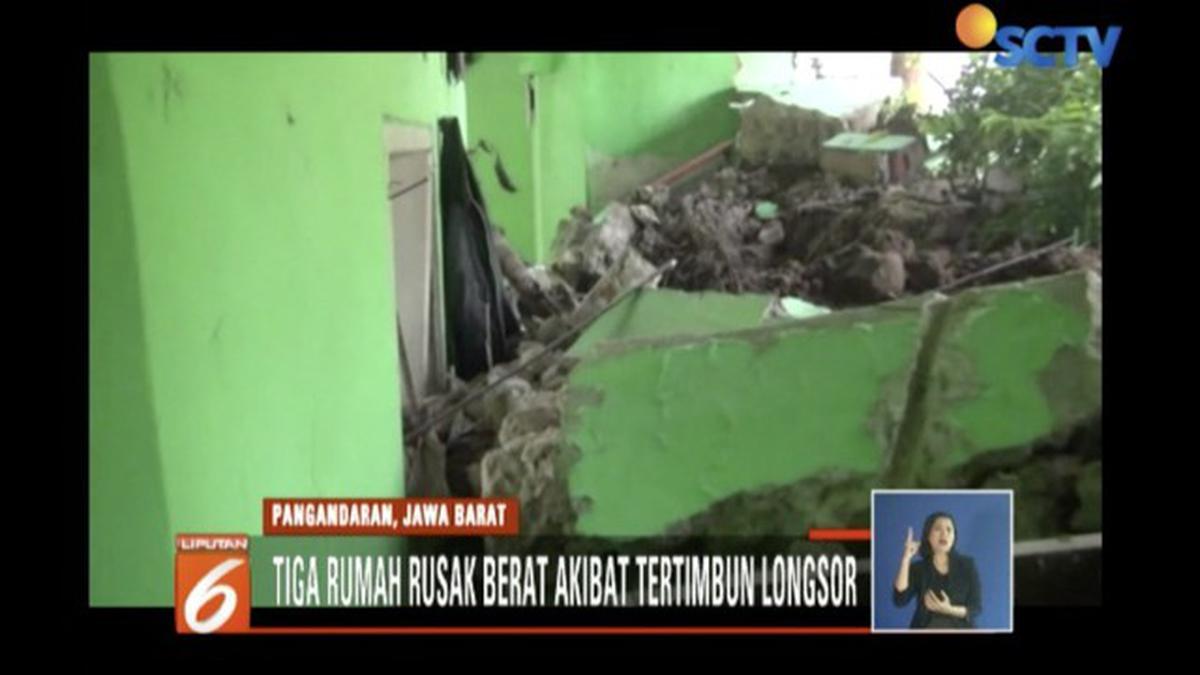 Rumah Warga Rusak Parah Akibat Longsor di Pangandaran - News Liputan6.com