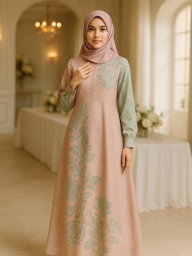 10 Model Batik Syar’i 2025 dengan Warna Pastel Favorit Hijabers, Tampil ...