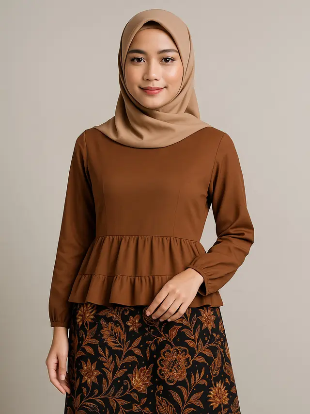 7 Model Gamis Batik Kombinasi Rempel 2025, Anggun dan Cocok untuk ...