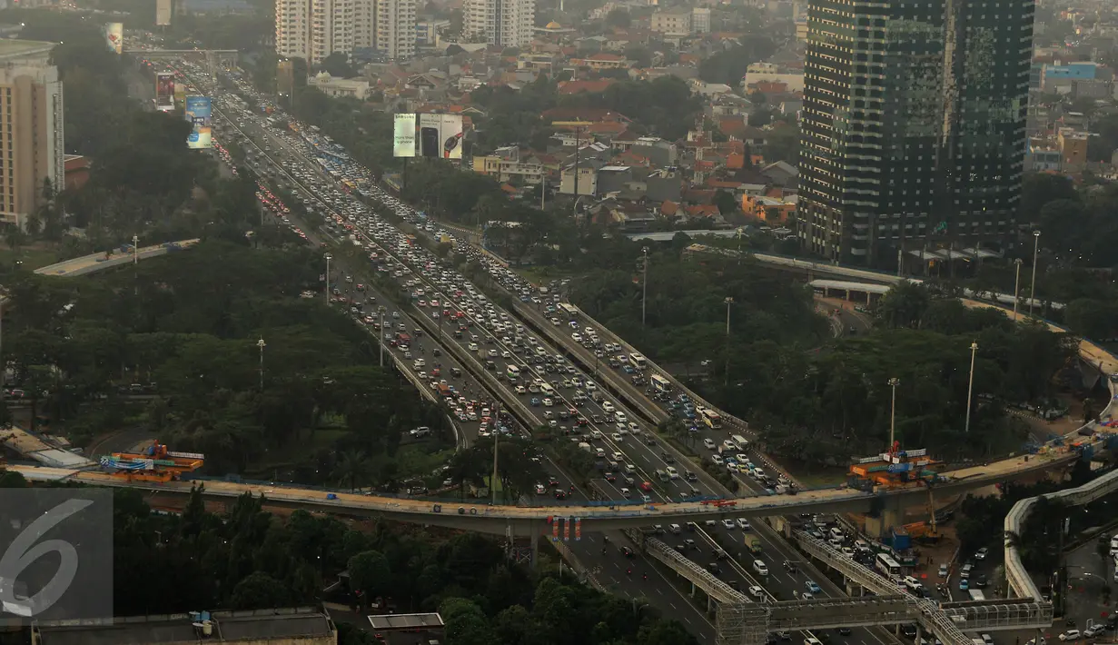 Penampakan Ramp 1 Semanggi dari Ketinggian - Foto Liputan6.com