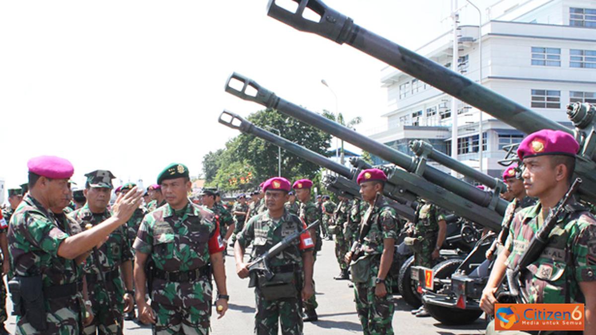 TNI AL Gelar Latihan Gabungan di Dermaga Koarmatim Surabaya