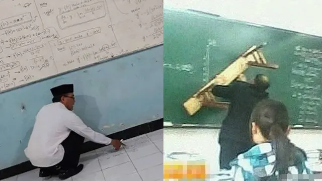 6 Aksi Guru Terlalu Semangat Mengajar Ini Kocak, Murid Terheran-Heran ...