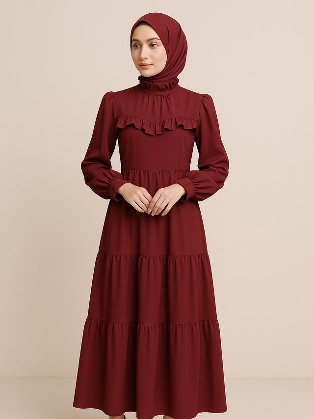 10 Model Gamis Burgundy Terbaru 2025 yang Kasual dan Modis untuk Semua Usia