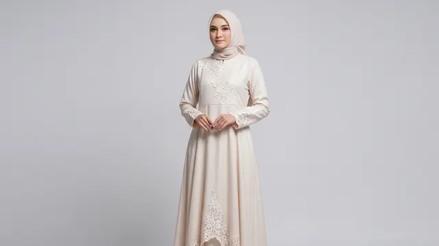 8 Model Gamis Bahan Toyobo dengan Potongan A-line Santai, Tampil Sopan ...
