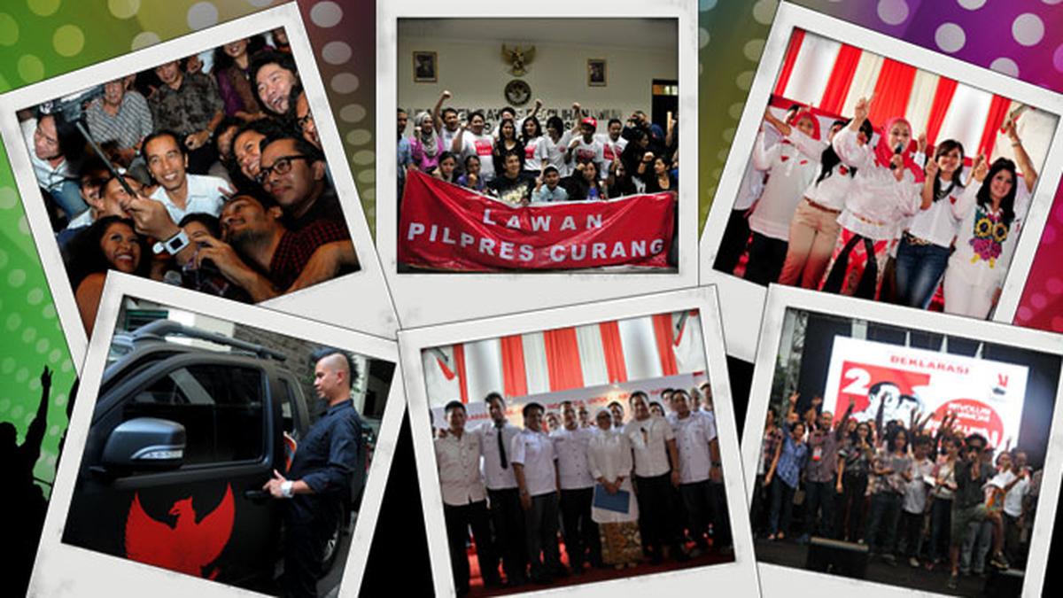 [INFOGRAFIS] Riuh Seleb di Pilpres 2014 - News Liputan6.com