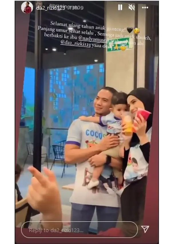 7 Momen Ultah Pertama Syaki, Rizki DA Bertemu Nadya Mustika Pasca Cerai ...