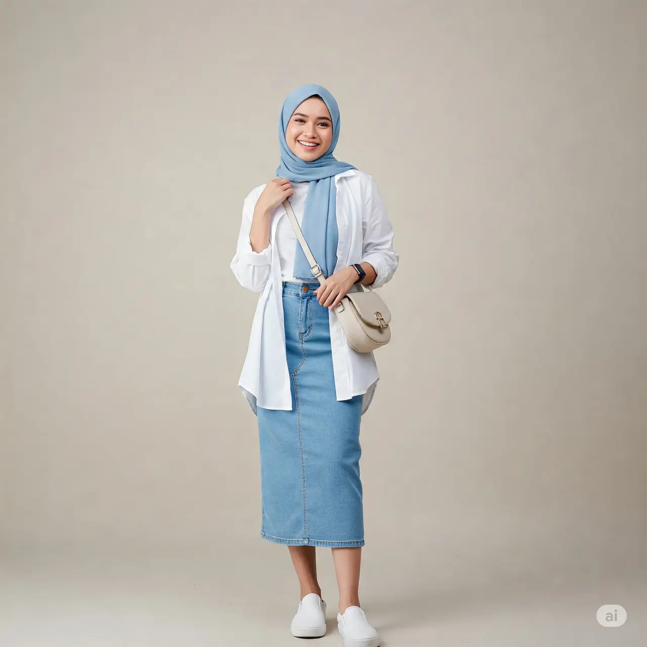 7 Outfit Korean Style Hijab Rok Terbaru 2025, Tampil Feminin dan Modis ...