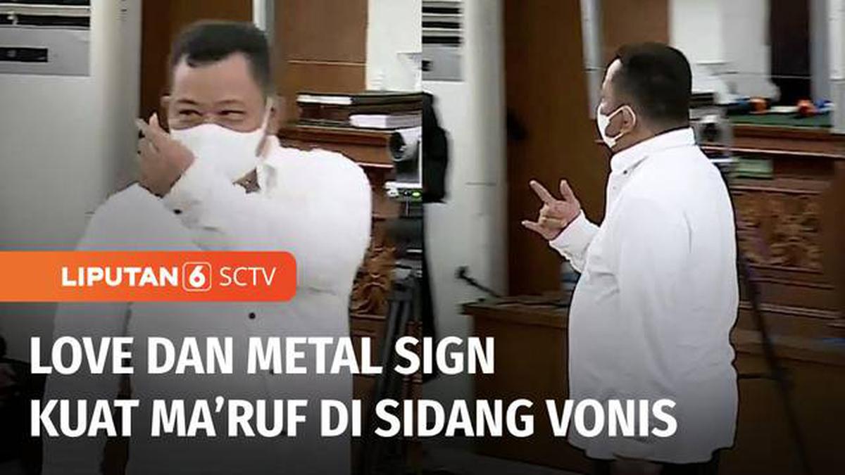 VIDEO: Kuat Ma'ruf Beri "Metal" Sign Usai Divonis Hukuman 15 Tahun ...