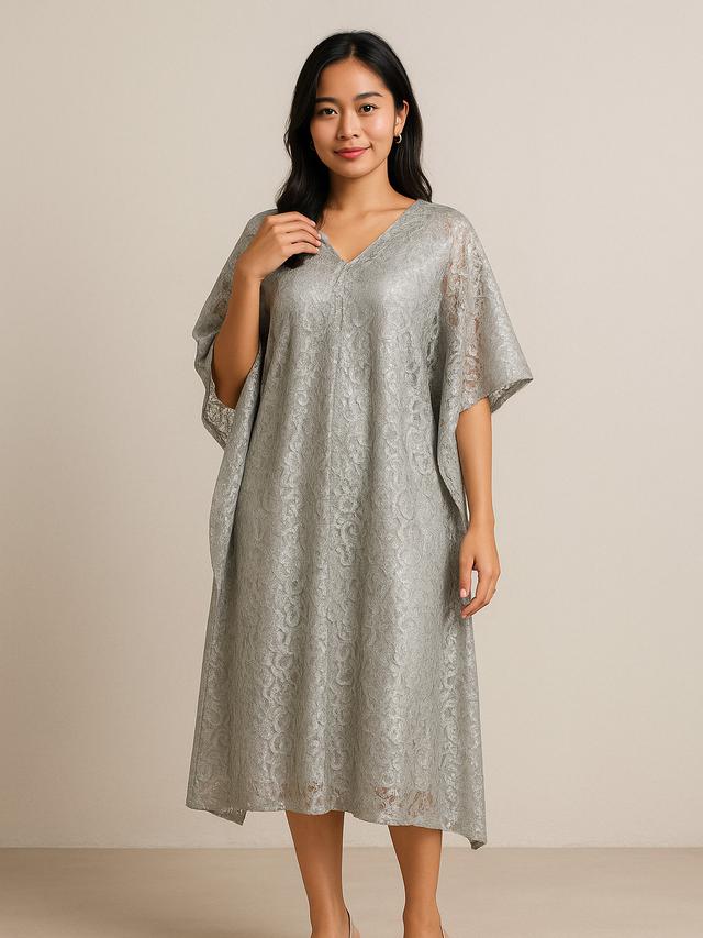 7 Model Long Dress Brokat Non Hijab, Sederhana namun Elegan