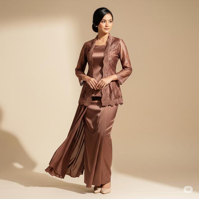 12 Contoh Model Baju Brokat Kombinasi Satin Terbaru yang Elegan dan Trendi