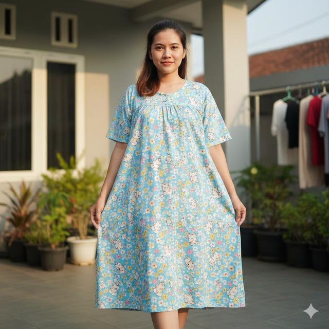 7 Model Daster Bahan Kaos yang Nyaman Dipakai Seharian di Rumah