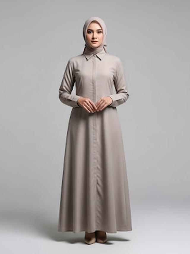 10 Rekomendasi Gamis Syar'i Potongan Clean yang Elegan dan Modis