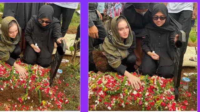 Elina Joerg Berduka Sang Mimih Meninggal Dunia, Bintang Mermaid In Love Nangis di Makam ...