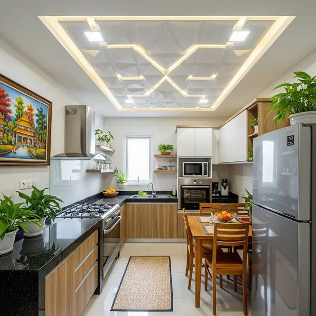 9 Model Dapur Plafon PVC, Interior Tampak Modern dan Estetik - Hot ...