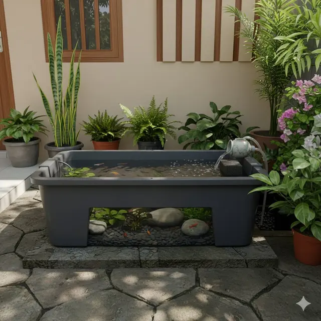 15 Model Kolam Ikan Minimalis Depan Rumah yang Simple dan Menenangkan ...