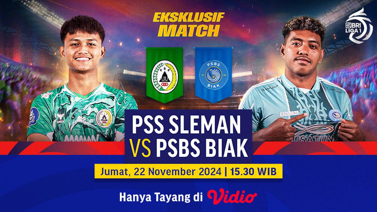 Link Siaran Langsung BRI Liga 1: PSS Sleman vs PSBS Biak di Vidio - On Off Liputan6.com