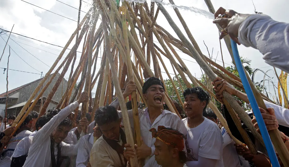 PHOTO: Naik Kepuncak Tongkat, Begini Keseruan Ritual Makotek di Bali ...