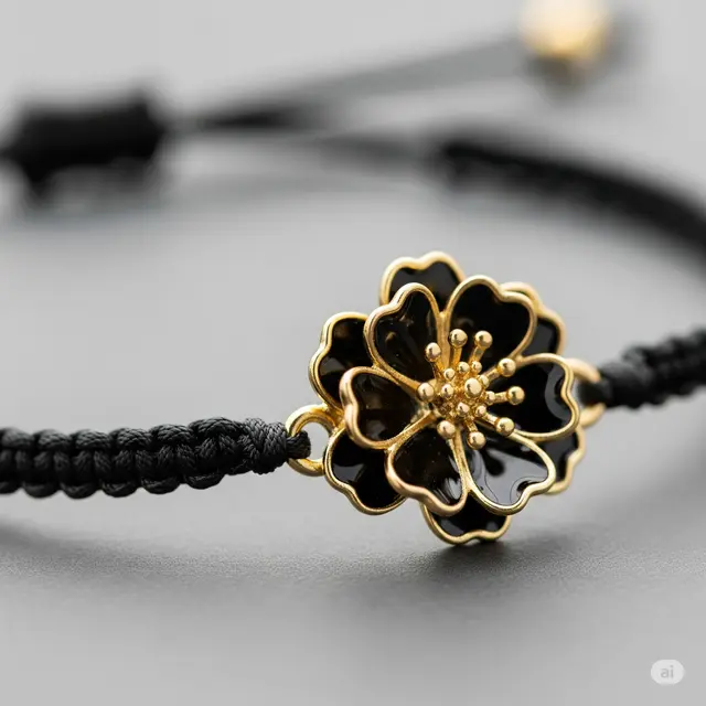 9 Rekomendasi Gelang Emas Model Bunga Hitam Terbaru 2025, Elegan dan ...