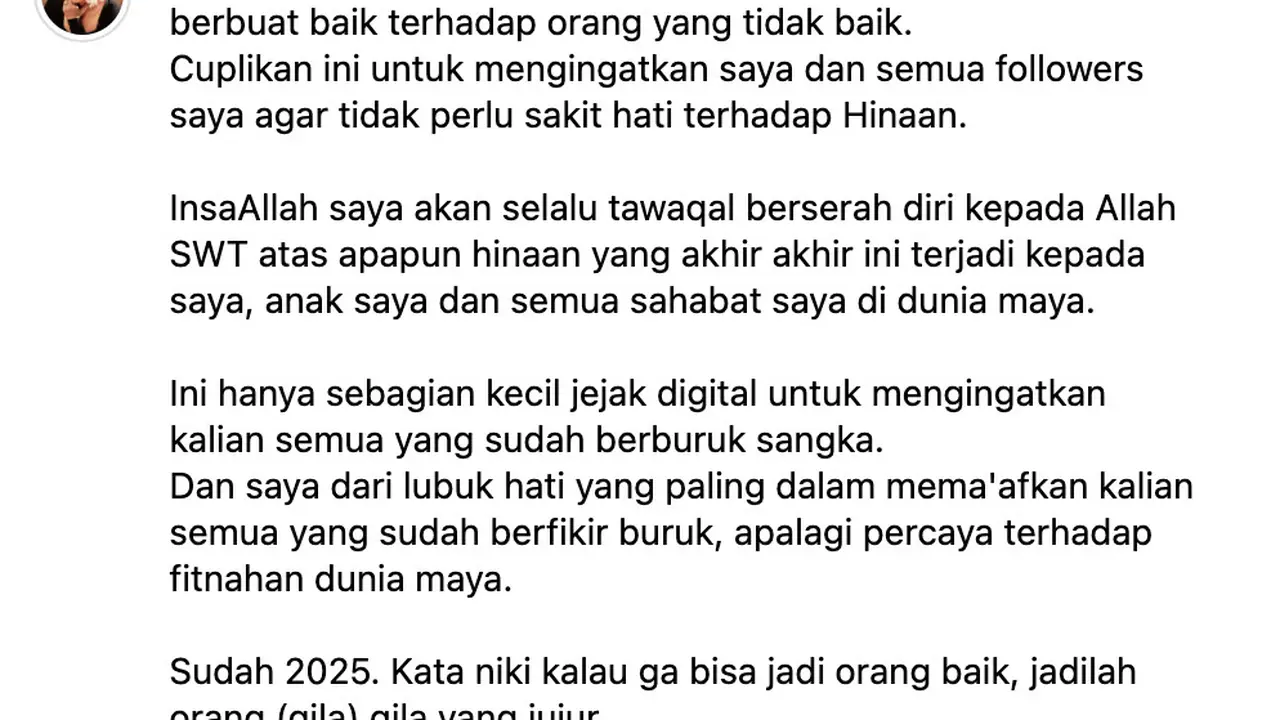Fitri Salhuteru Bongkar Jejak Digital Nikita Mirzani Setelah Ribut Besar: Kebaikan Tak Pernah ...