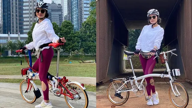 Bugar di Usia 49 Tahun, Ini 6 Potret Nunu Datau Saat Bersepeda - Hot ...