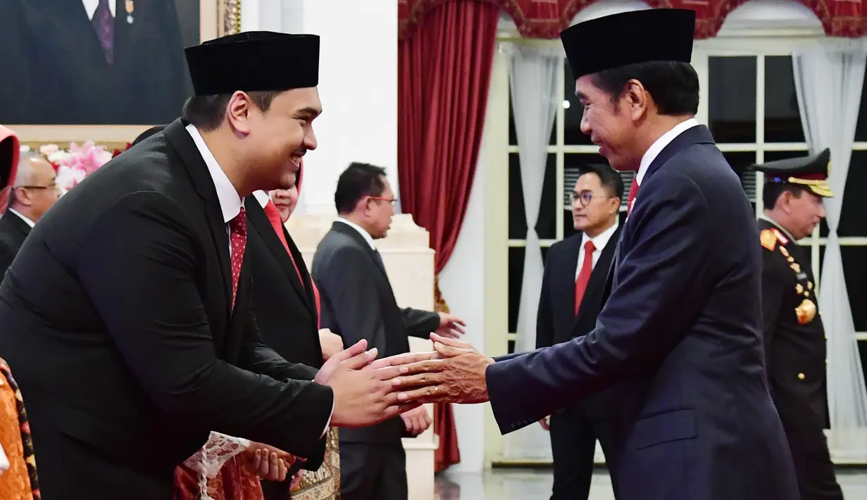 Foto: Ario Bimo Nandito Ariotedjo Resmi Dilantik Jadi Menpora Menggantikan Zainudin Amali ...