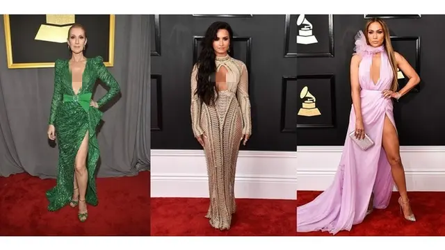 Tren Pamer Belahan Dada di Grammy Awards 2017 - Lifestyle Liputan6.com