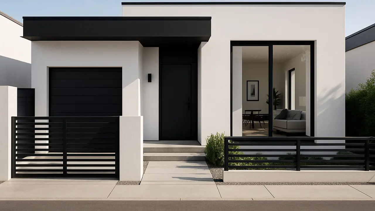 7 Gambar Rumah Sederhana Hitam Putih, Cocok untuk Area Perkotaan Maupun ...