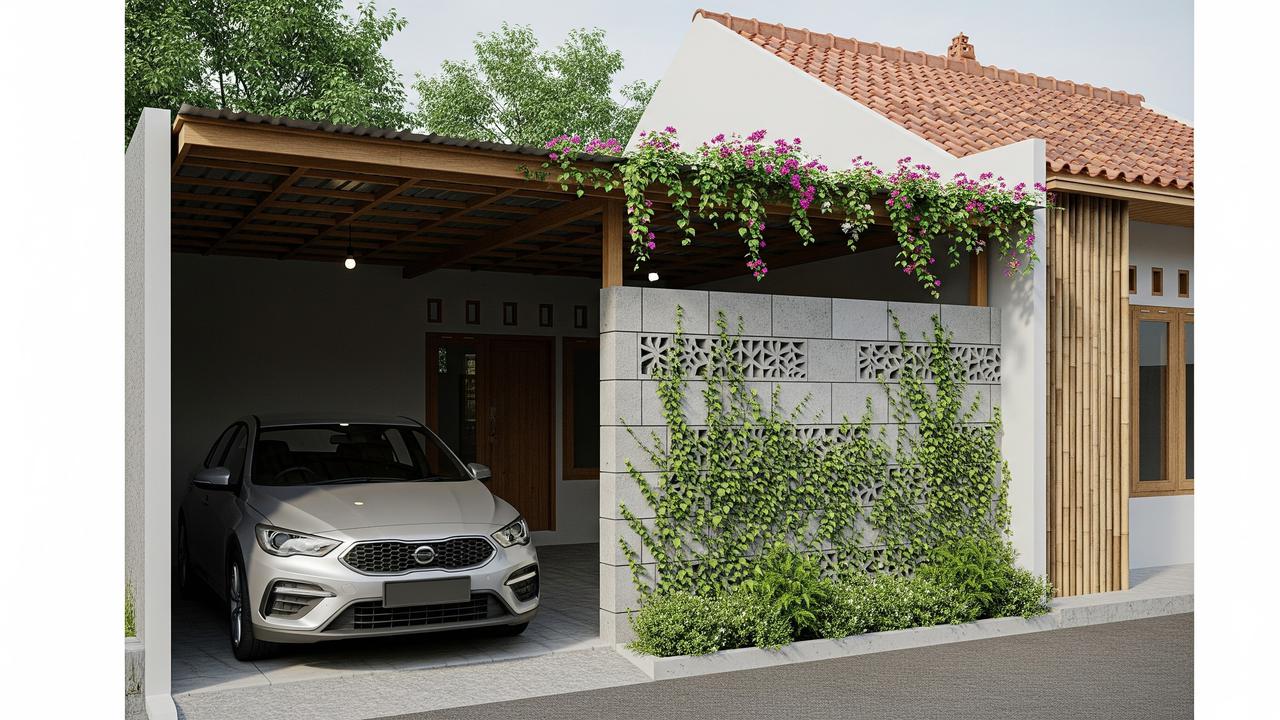 7 Gambar Desain Garasi Mobil Samping Rumah, Fungsional dan Tetap ...