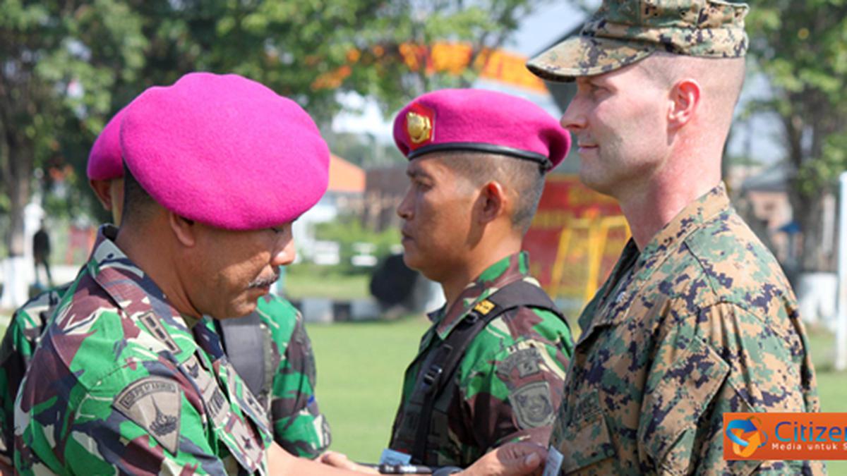 Korps Marinir TNI AL Latihan Bersama Marinir Amerika - Foto Liputan6.com