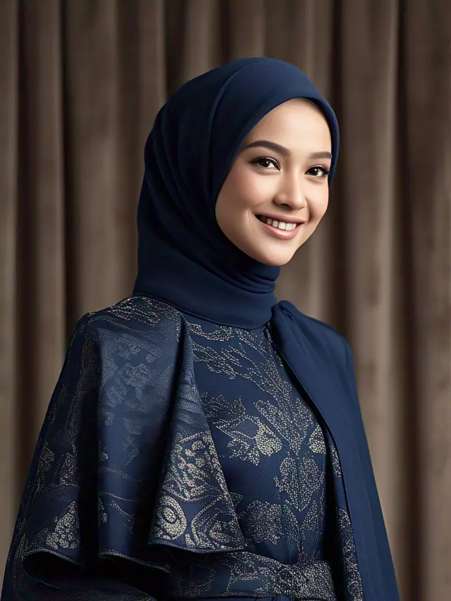 6 Model Gamis Brokat Navy Favorit 2025, Cocok dan Elegan untuk Wanita ...