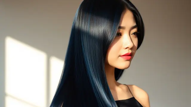 8 Model Warna Rambut Wanita Blue Black, Simak Tips Agar Rambut Tetap ...