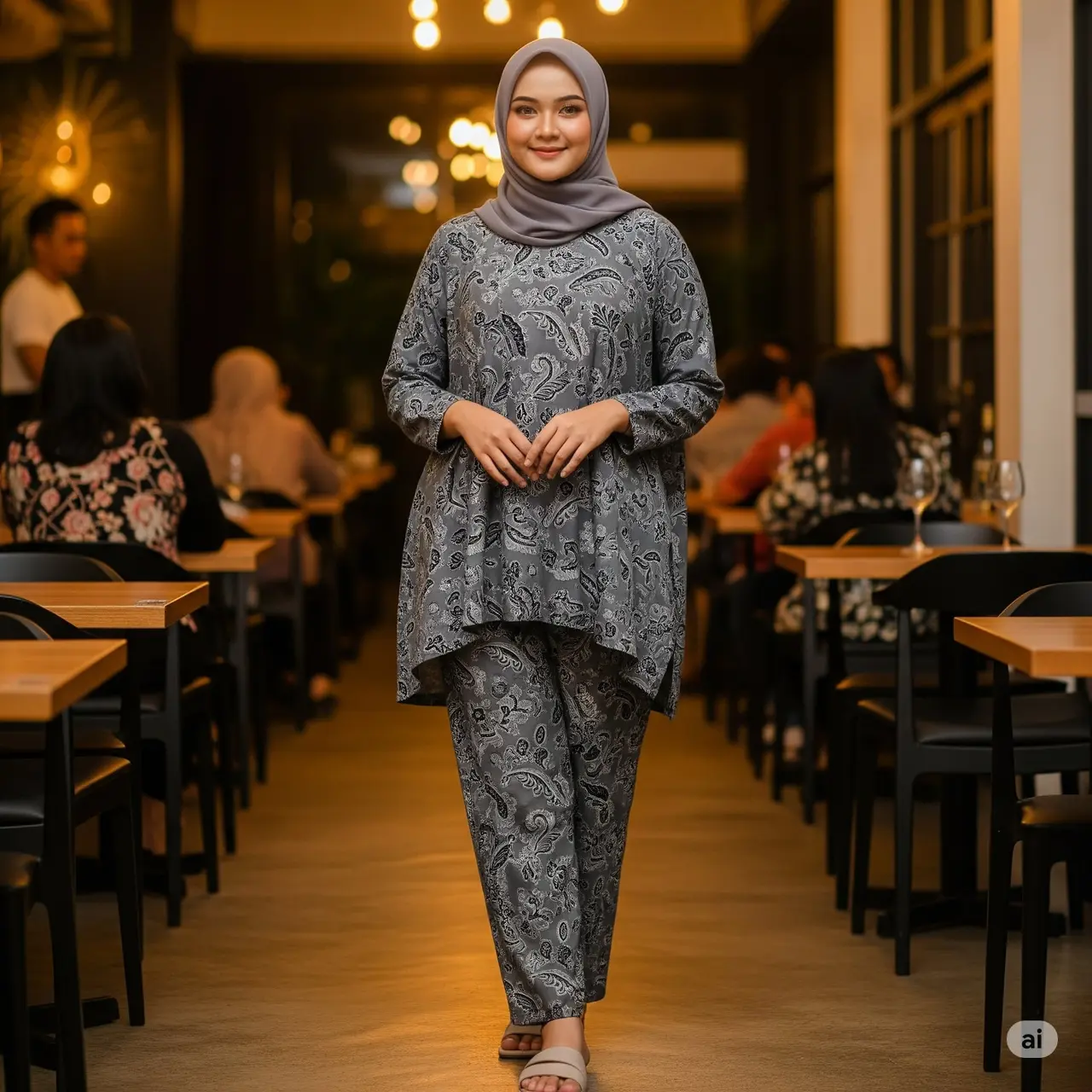 7 Model Baju Batik Pesta Wanita Muslim Modern 2025, Syar'i, Stylish dan ...