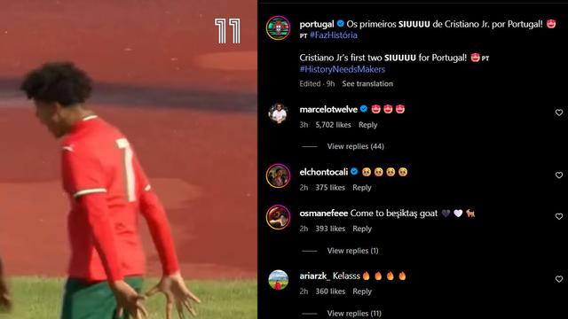 Cristiano Ronaldo Jr Cetak Gol Pertama untuk Portugal U-15, Tiru ...