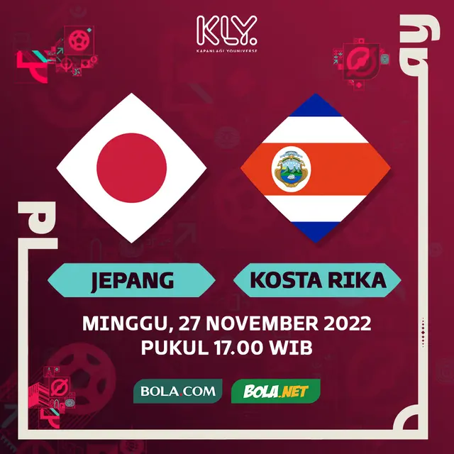 Link Live Streaming Jepang Vs Kosta Rika di Piala Dunia 2022: Saksikan di SCTV, Vidio, Mentari ...