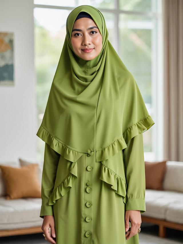 10 Model Gamis untuk Bahu Lebar yang Lagi Tren di 2025, Nyaman Dipakai