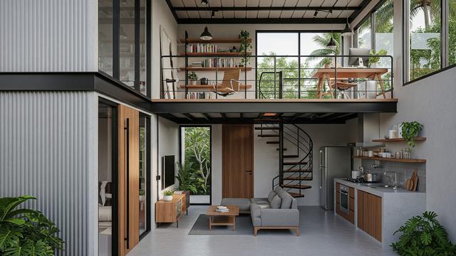 7 Desain Rumah Mini Modern dengan Mezzanine, Estetik dan Bikin Betah