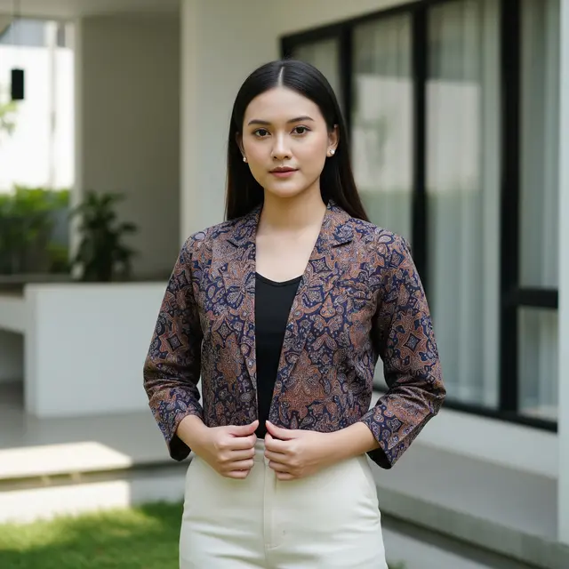 10 Model Blazer Batik yang Fashionable di 2025, Cocok untuk Gaya Kantor ...