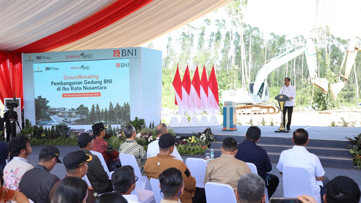 Jokowi Groundbreaking Kantor BNI di Mini Financial Center IKN