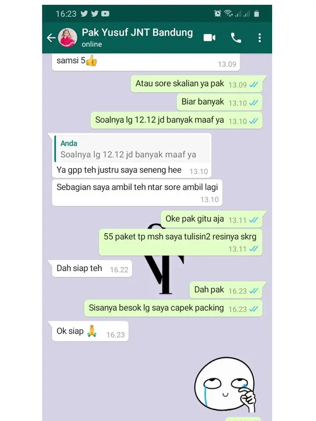 6 Chat Kurir dan Pembeli yang Saling Curhat Ini Bikin Senyum - Hot ...
