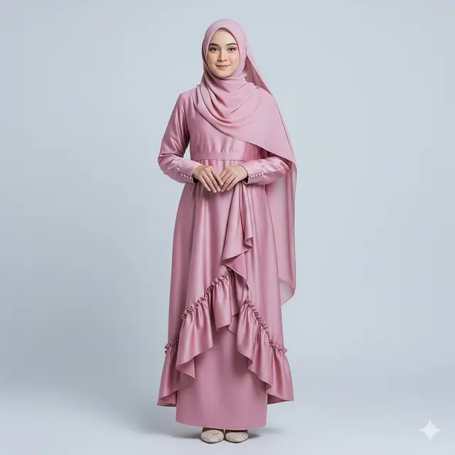 10 Model Gamis Syari Pesta Mewah Terbaru 2025, Tampil Memukau, Elegan ...