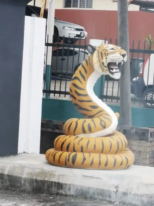 10 Potret Patung Macan Lucu Ini Bikin Geleng Kepala - Hot Liputan6.com