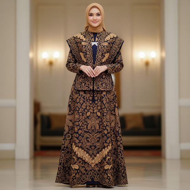 10 Model Baju Batik Pesta Syar’i untuk Wanita Berhijab, Ide Gaya ...